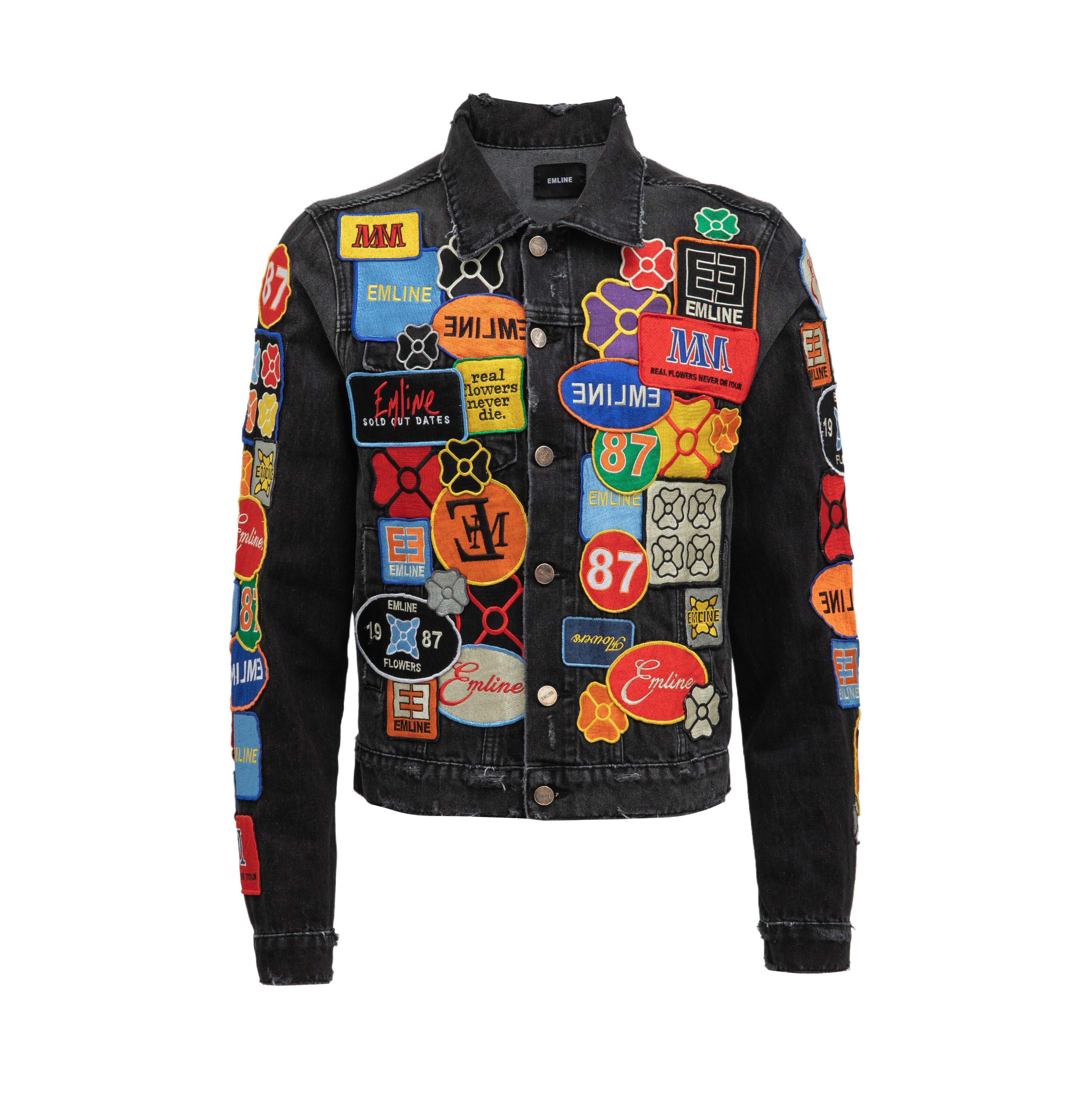 Patchwork Denim Jacket - Black